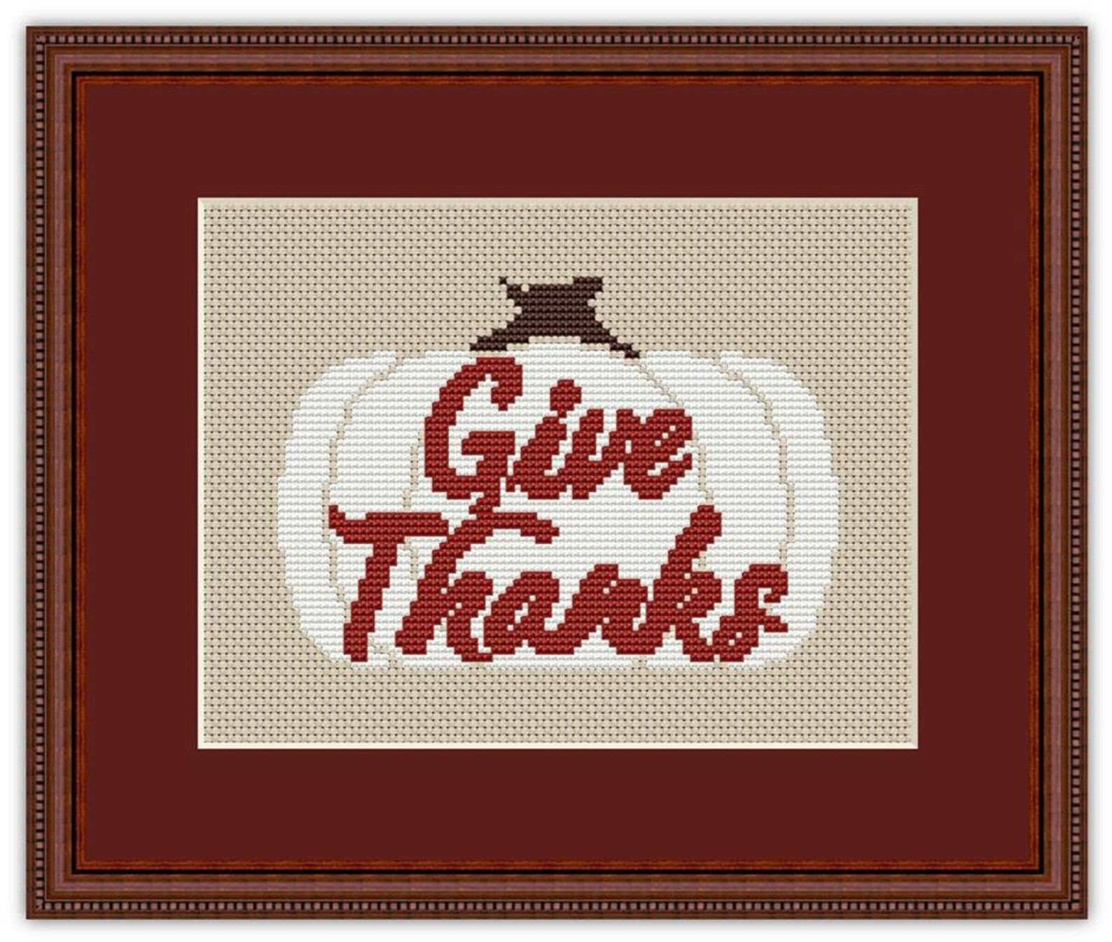 Give Thanks Pumpkins Counted Cross Stitch Pattern - Etsy