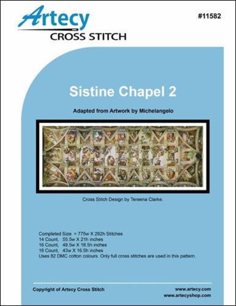Sistine Chapel 2 Cross Stitch Pattern - Etsy Australia