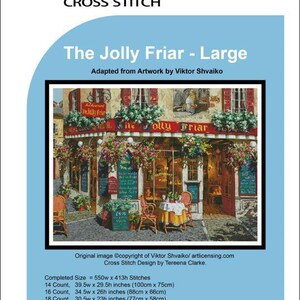 The Jolly Friar large Counted Cross Stitch Pattern - Etsy