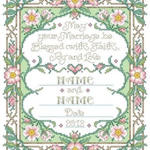 Wedding Sampler Counted Cross Stitch Pattern by Kooler Design Studio - Etsy