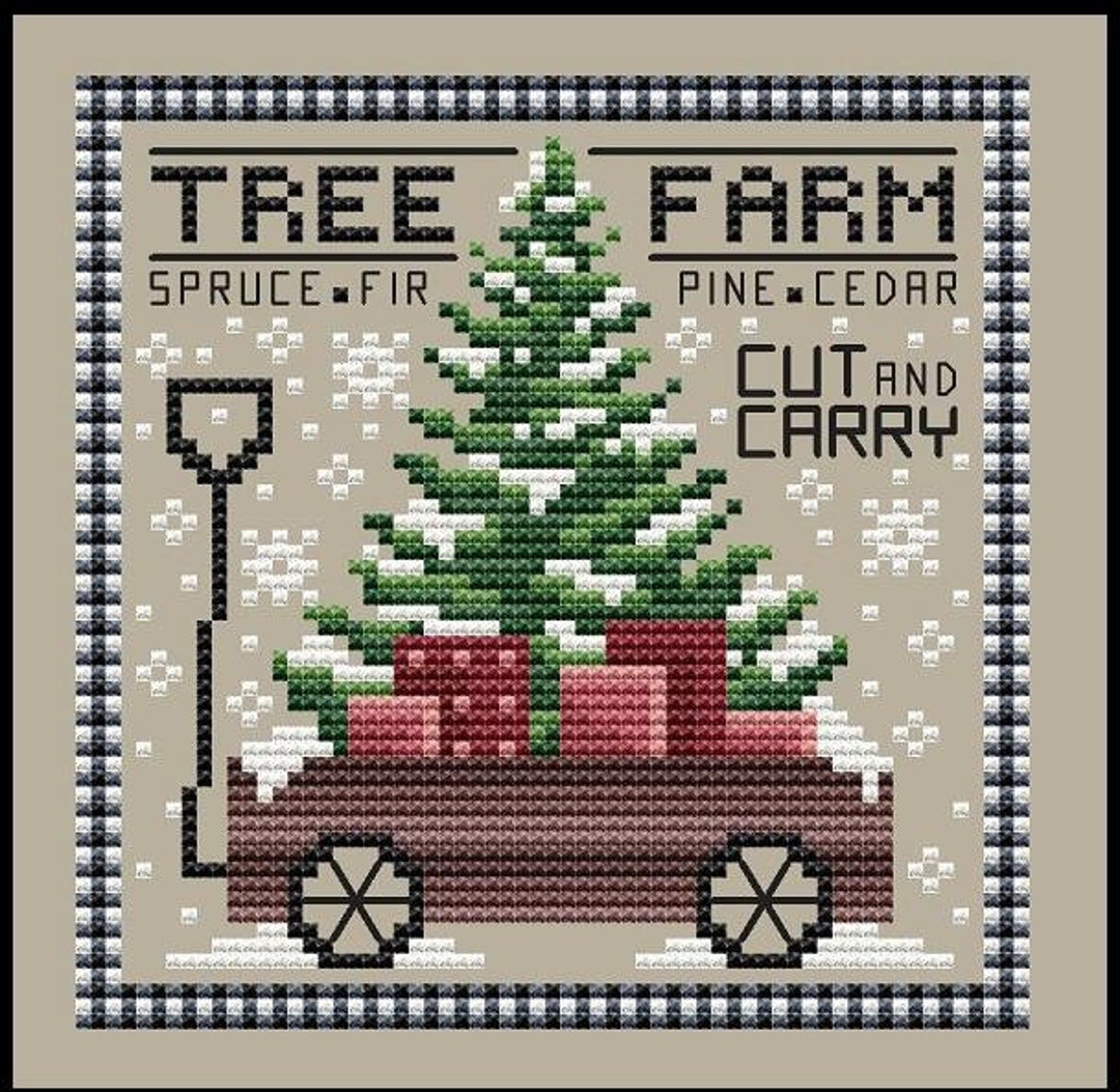 Tree Farm Counted Cross Stitch Pattern - Etsy