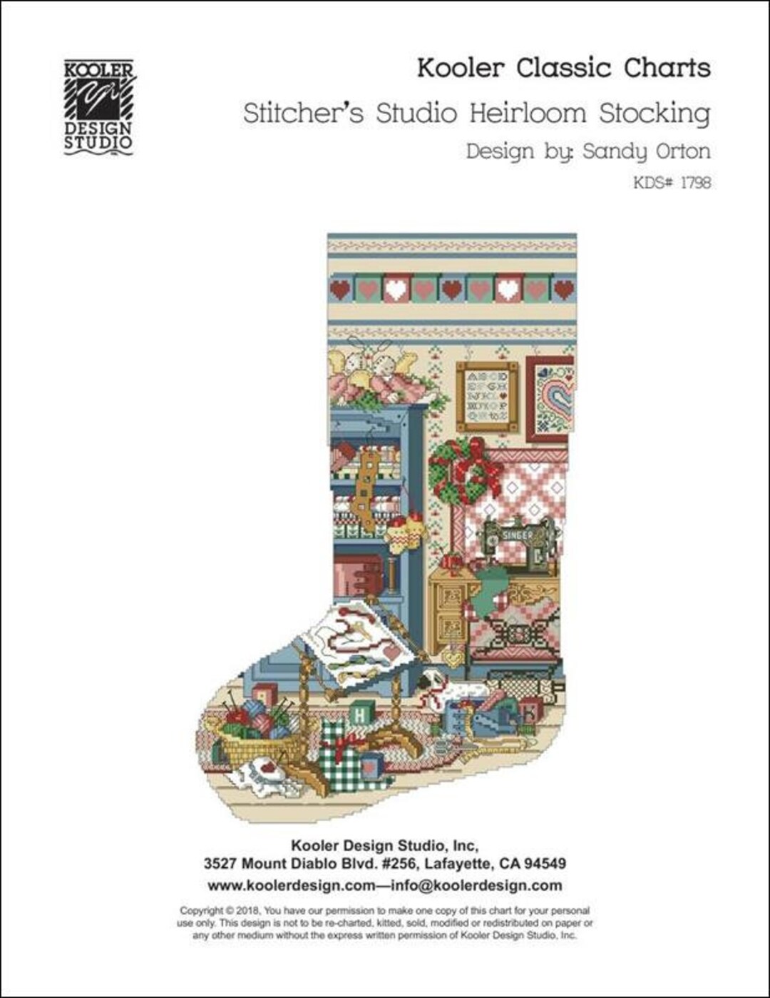 Stitcher's Studio Heirloom Stocking Counted Cross Stitch Pattern - Etsy