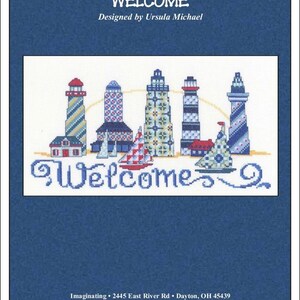 Lighthouse Welcome Counted Cross Stitch Pattern - Etsy