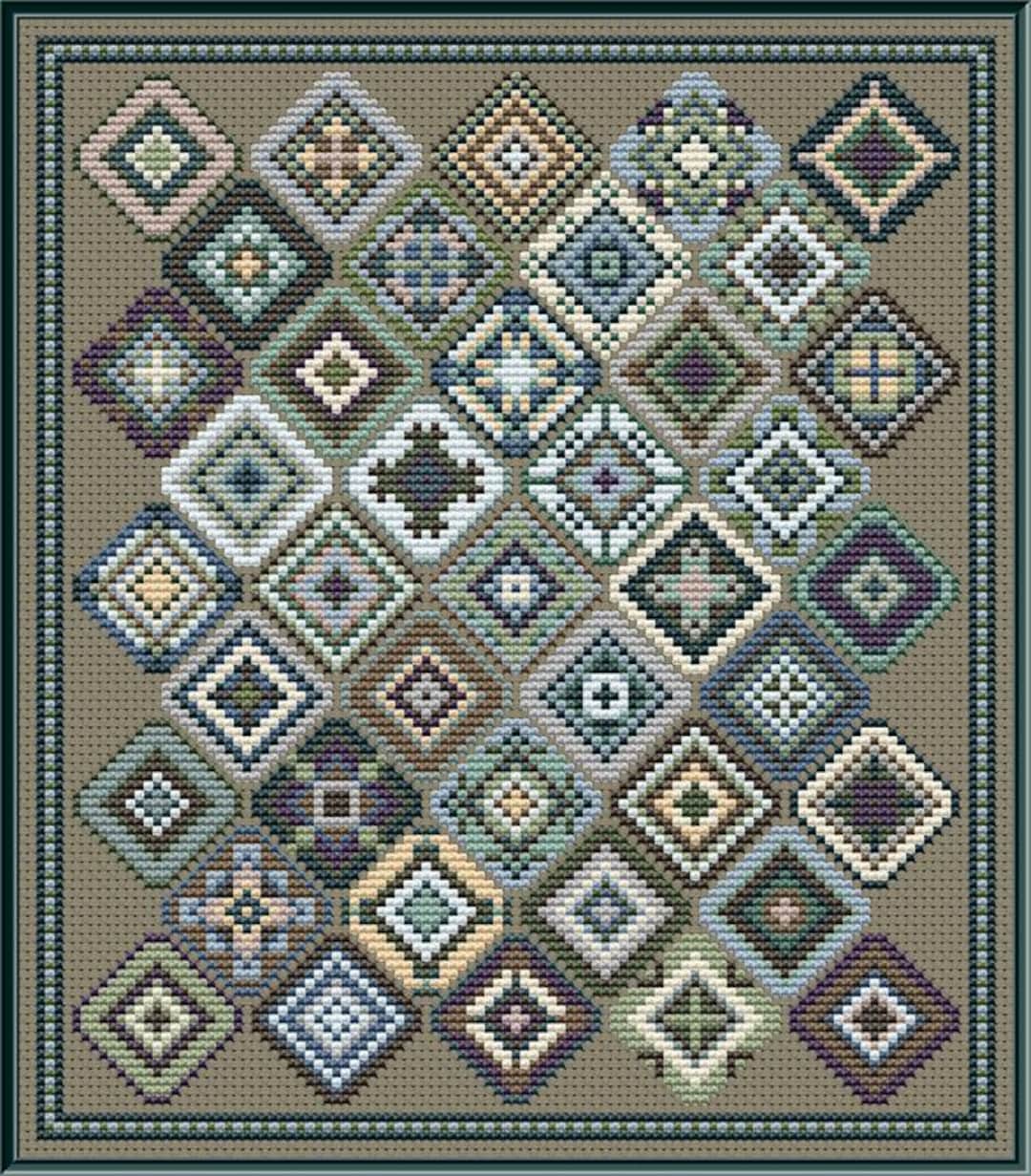 River Rock Counted Cross Stitch Pattern by Carolyn Manning - Etsy