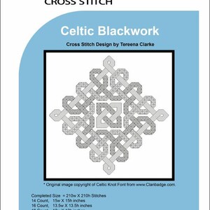 Celtic Blackwork Counted Cross Stitch Pattern - Etsy