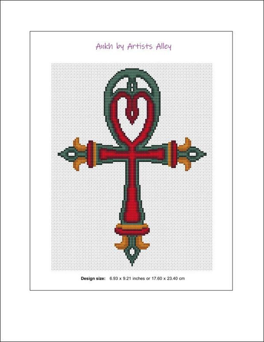 Ankh Counted Cross Stitch Pattern by Artists Alley - Etsy