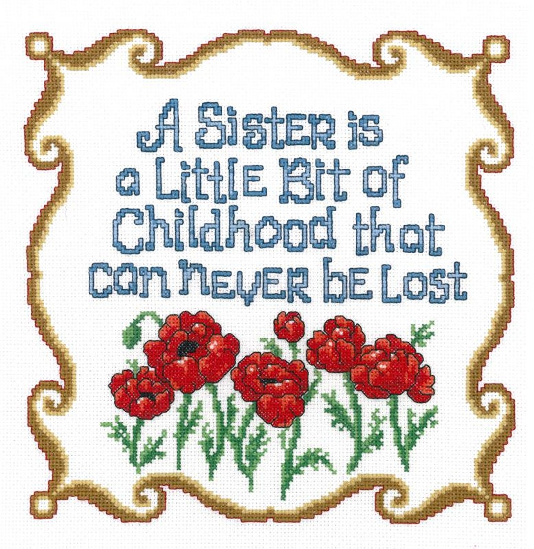 Childhood Sisters Counted Cross Stitch Kit or Pattern - Etsy