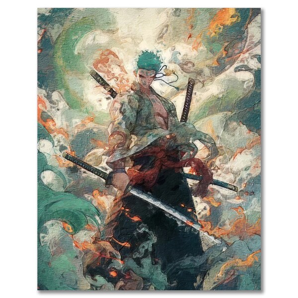 Zoro Painting One Piece - Etsy