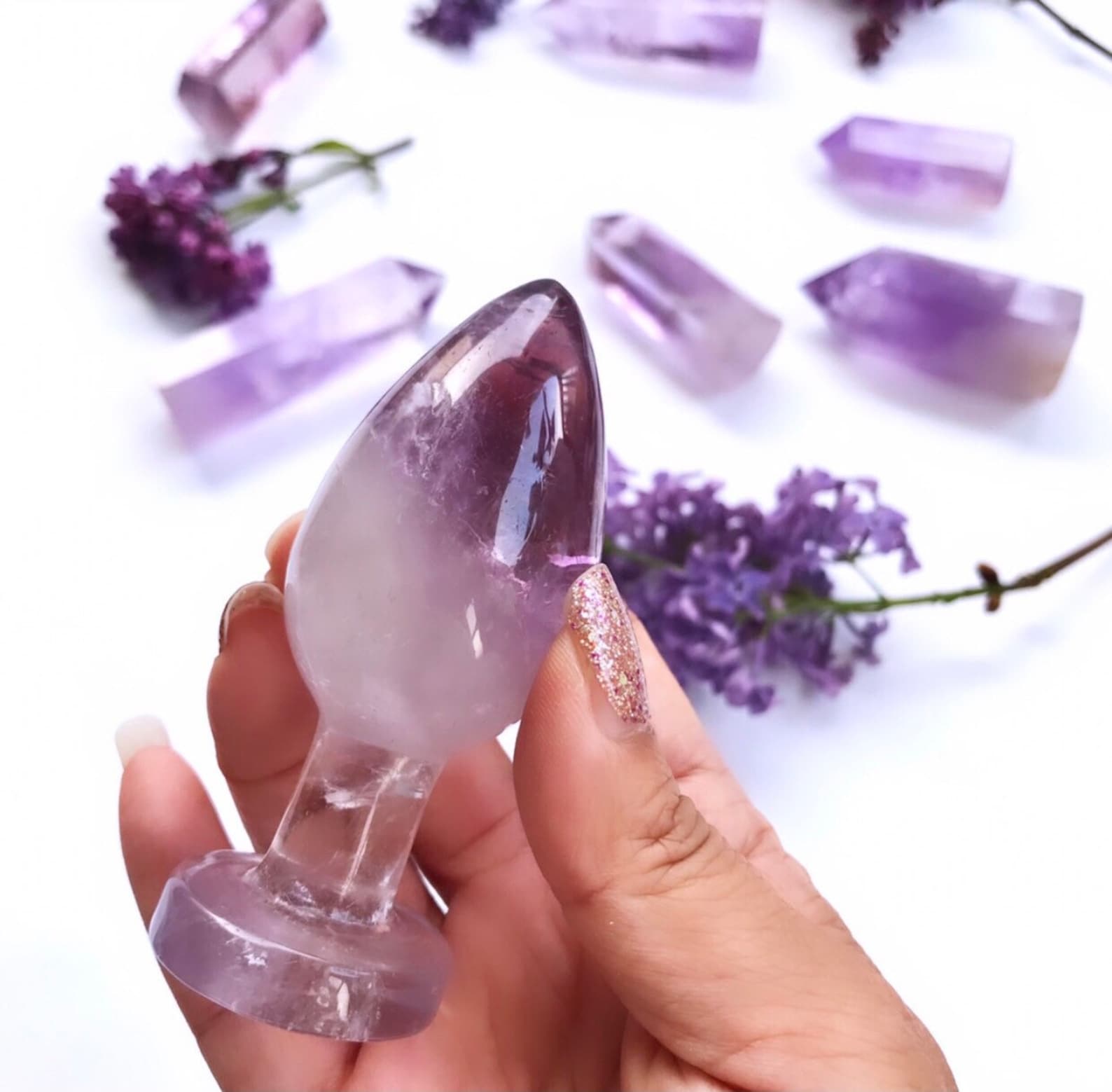 Amethyst Crystal Butt Plug in Medium With Slight Imperfections - Etsy