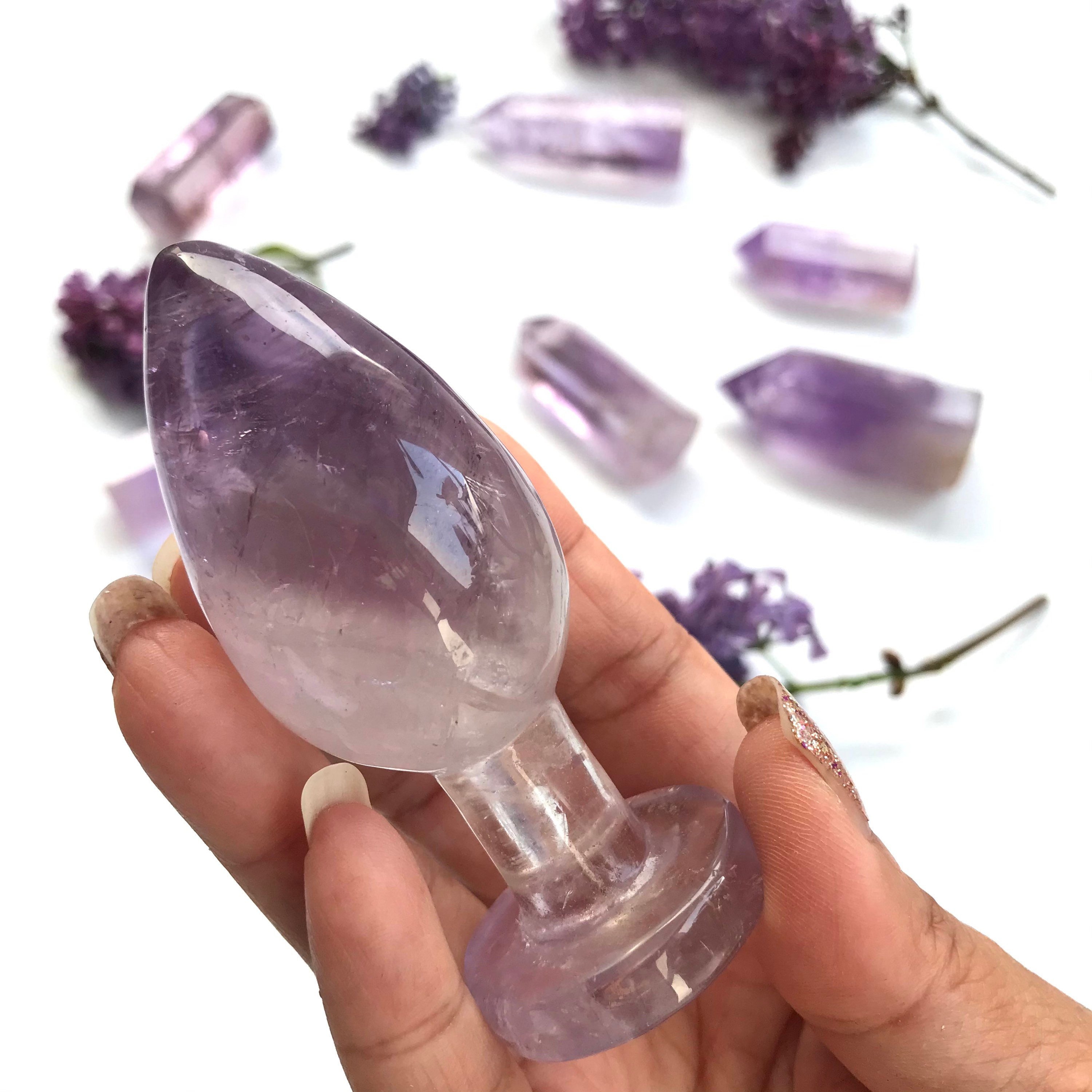 Amethyst Crystal Butt Plug in Medium With Slight Imperfections - Etsy