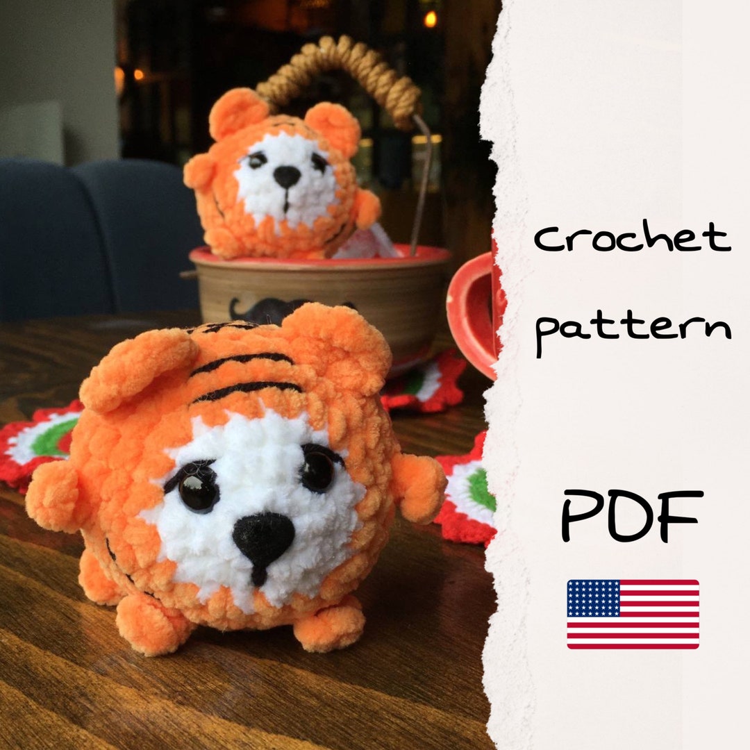 Tiger Ball Amigurumi Crochet Pattern, Do Not Have Sewn Parts, Tiger ...