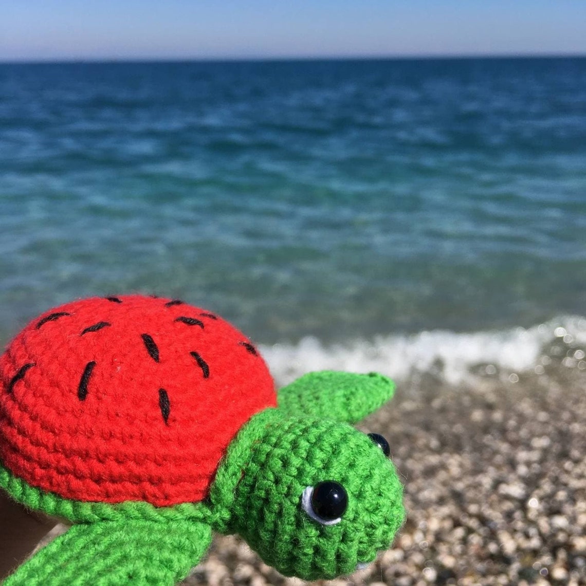 Crochet Pattern Watermelon Sea Turtle Amigurumi Turtle - Etsy