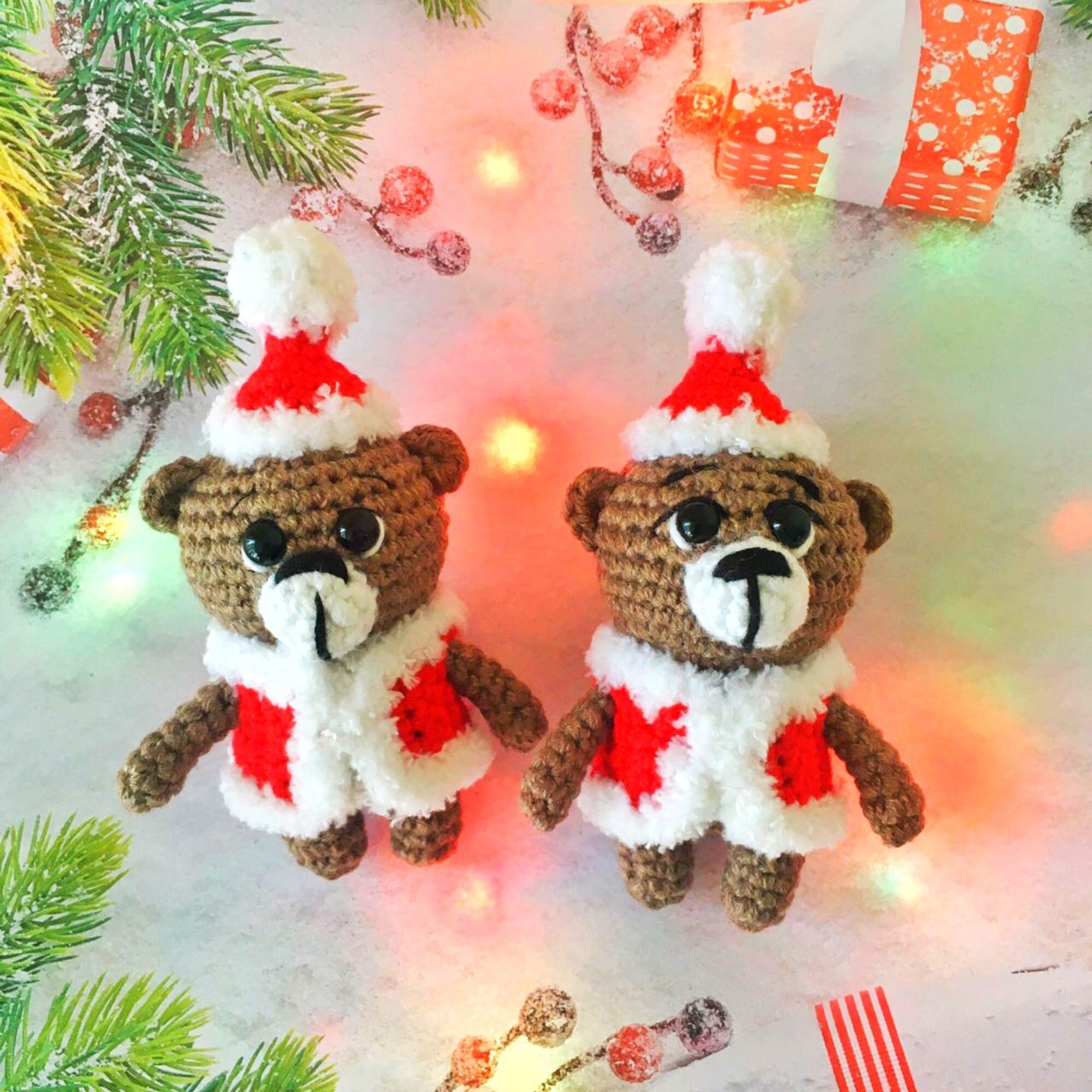 Christmas Bear Crochet Pattern Amigurumi Christmas Pattern | Etsy