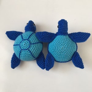 Crochet Pattern Blue Sea Turtle, Turtle Amigurumi, Baby Turtle Pattern ...