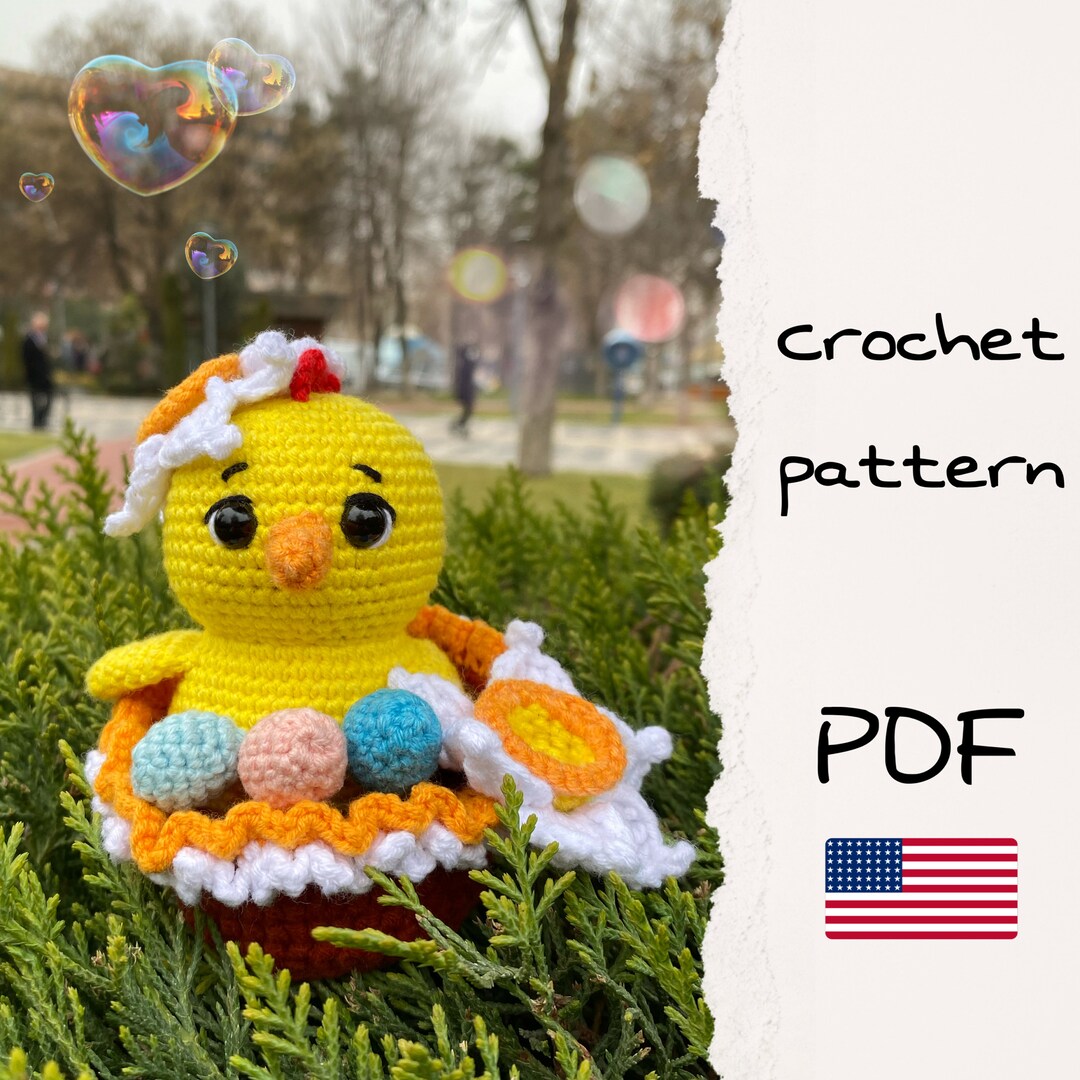 Amigurumi Crochet Pattern Easter Chicken, Easter Crochet Decor, Easter ...
