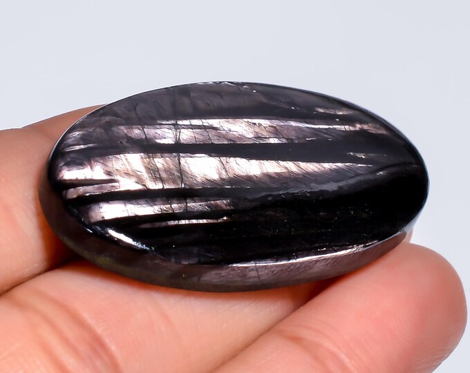 Hypersthene Cabochon: Oval Loose Gemstone (41x22x6 Mm, 61.5 Ct) - Etsy