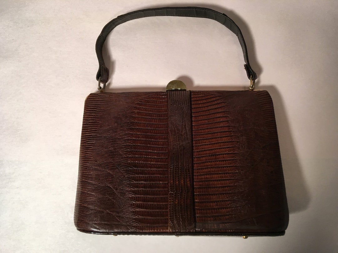 Genuine Lizard Purse With MCM Brass Clasp and Frame - Etsy