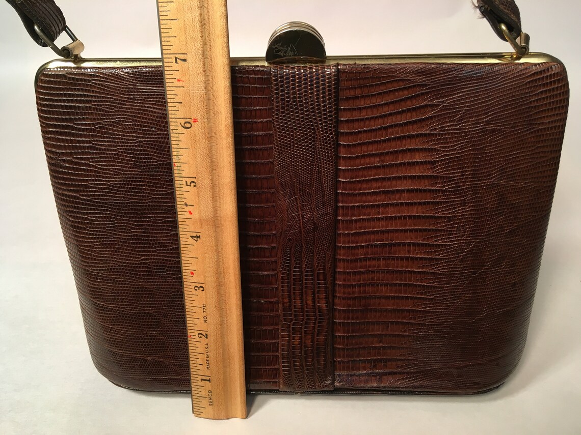 Genuine Lizard Purse With MCM Brass Clasp and Frame - Etsy