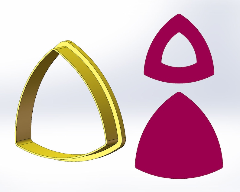 Round Triangle Shape Polymer Clay Cutters for Earring Clay | Etsy