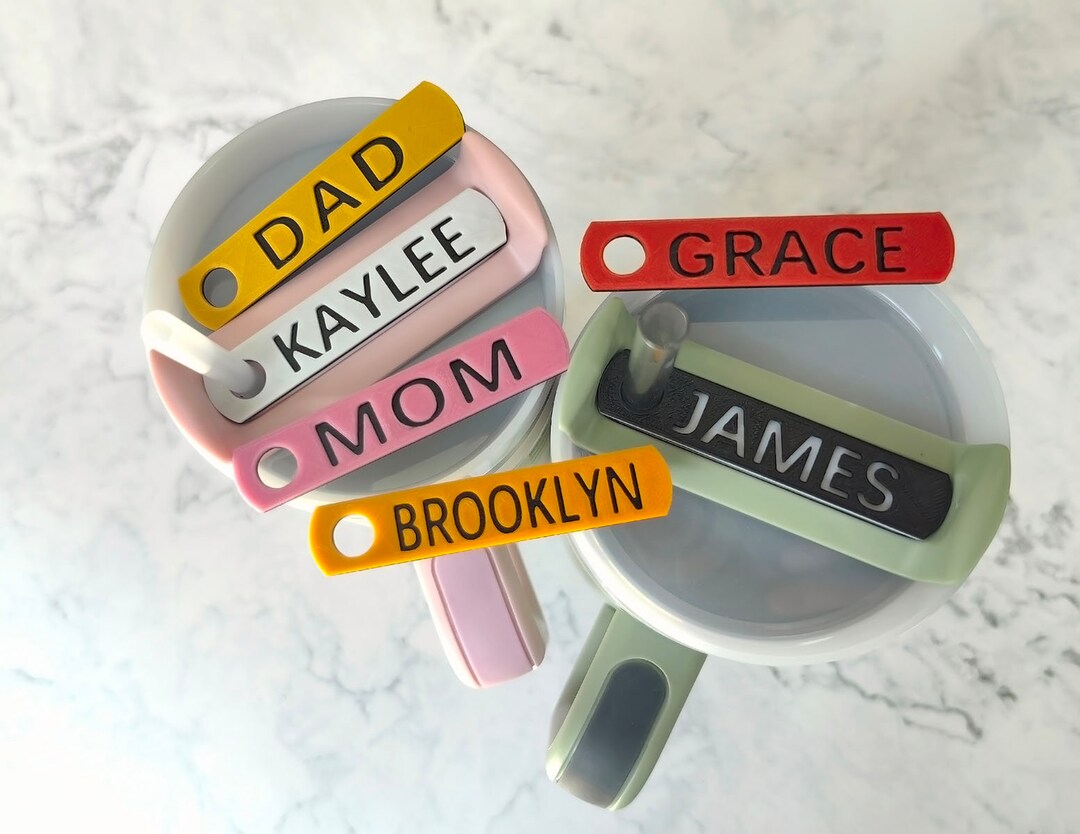 3D Printed Dual Color Personalized Name Tag for Stanley Tumbler 20/30 ...