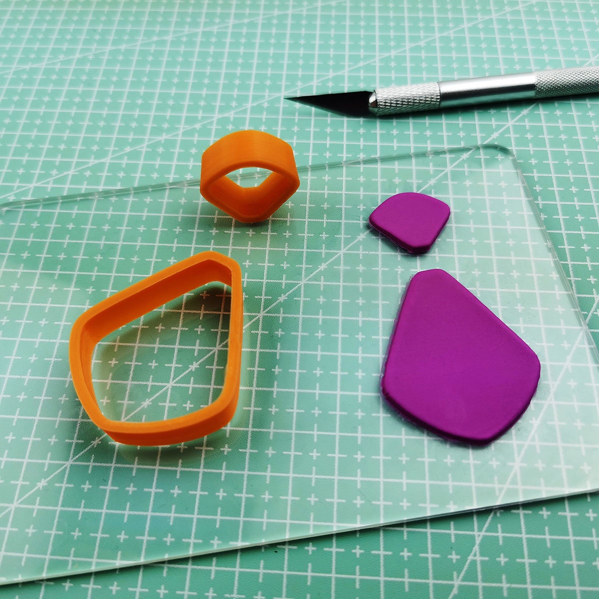 Irregular Rhombus Polymer Clay Cutters 3D Printed Polymer | Etsy
