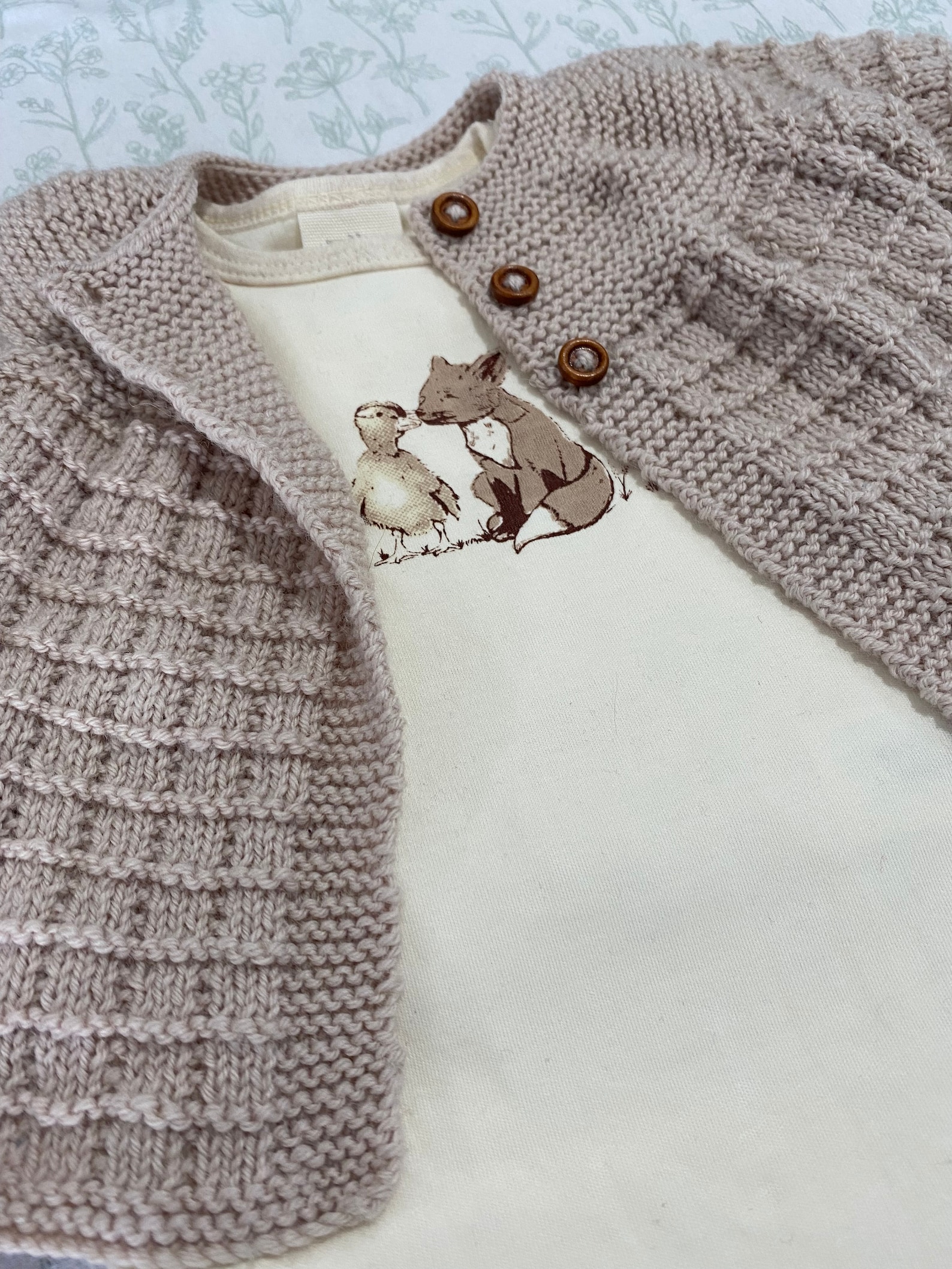 Knitting Pattern Garter Yoke Cardigan Set PDF Instant Digital Download ...