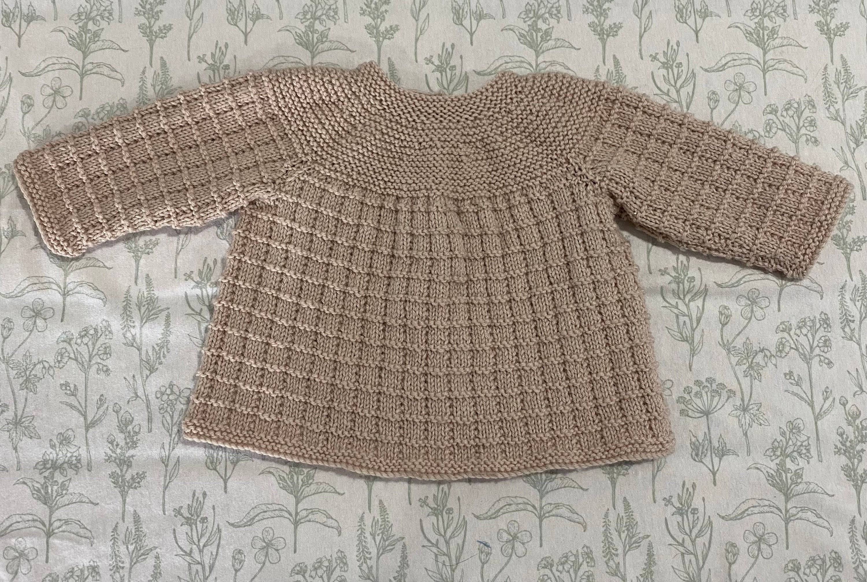 Knitting Pattern Garter Yoke Cardigan Set PDF Instant Digital Download ...