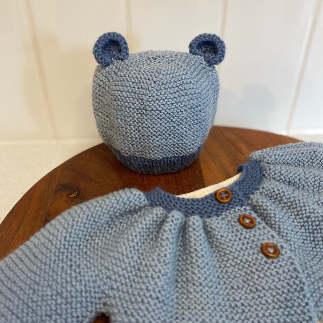 Knitting Pattern Bear Ears Cardigan Set PDF Instant Digital Download ...