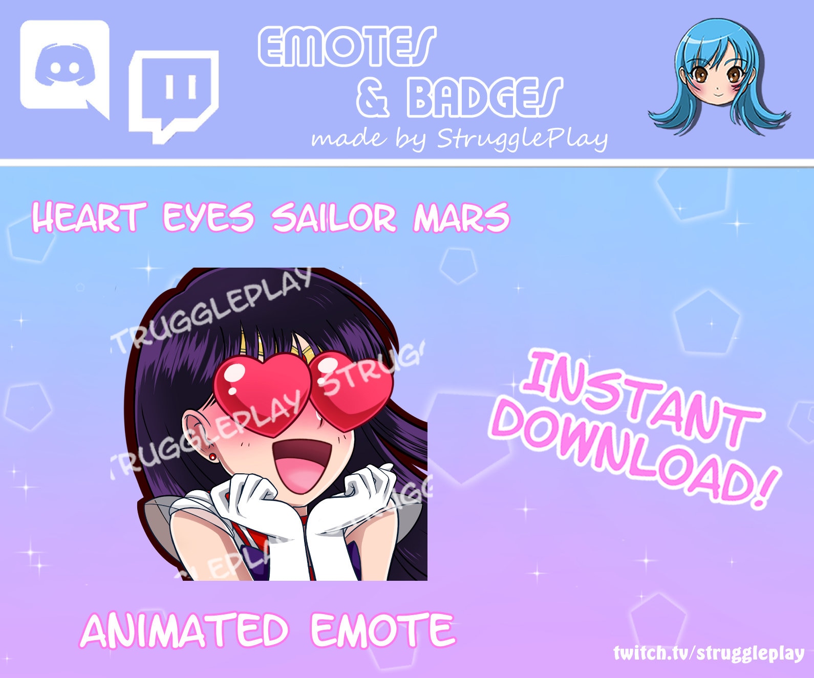 Sailor Mars Heart Eyes