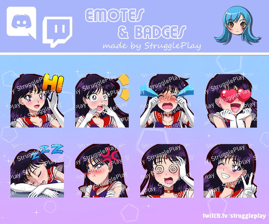 Sailor Mars I Sailor Moon I Emote Set - Etsy Australia