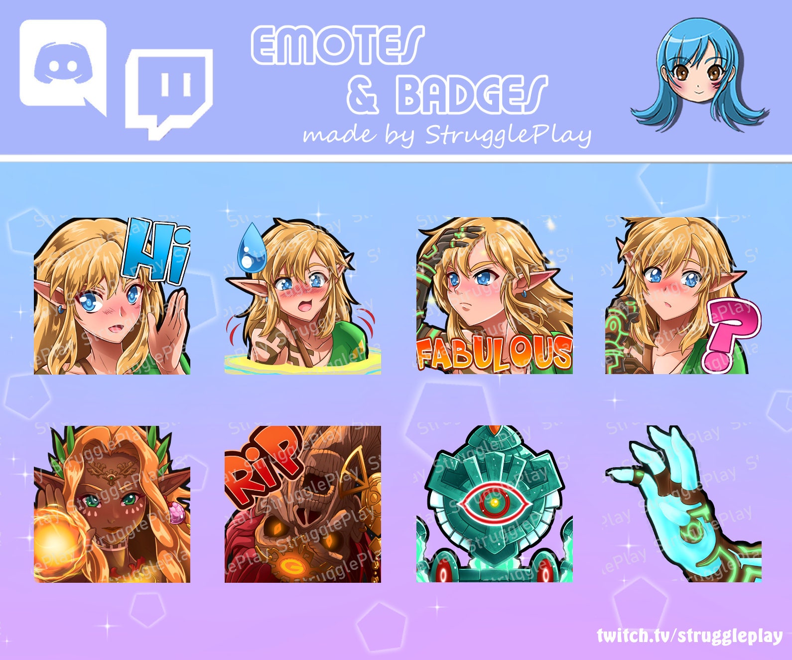 The Legend of Zelda - Tears of the Kingdom I Twitch Emote Set I Tloz ...