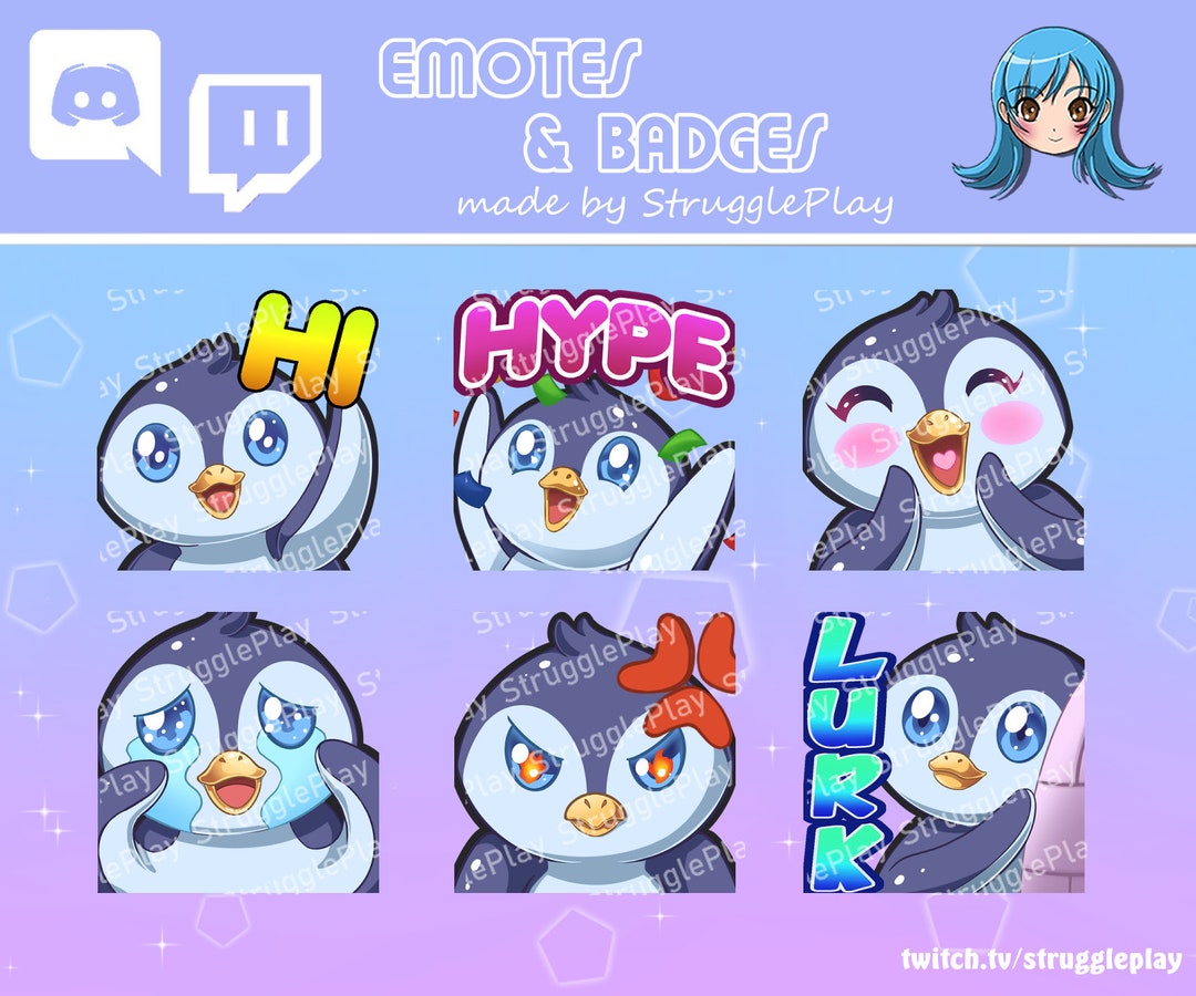 Penguin Emote Set A - Etsy
