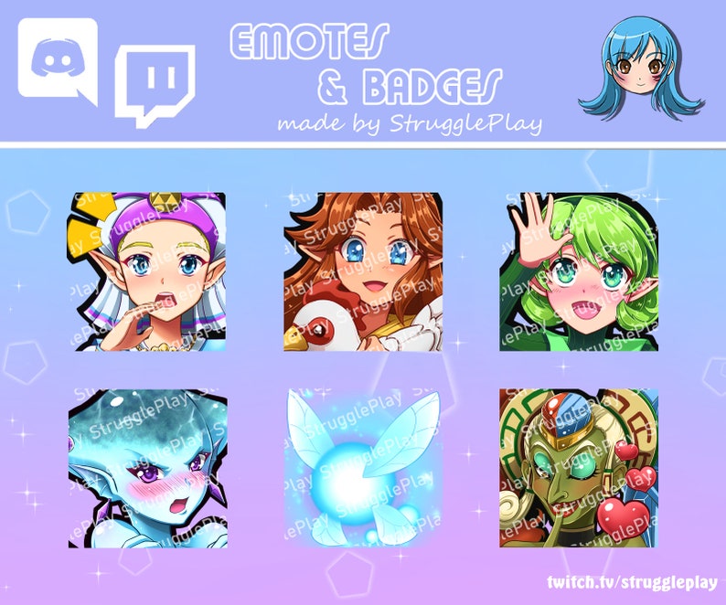 The Legend of Zelda - Ocarina of Time Emote Set "ocarina of Time Girls ...