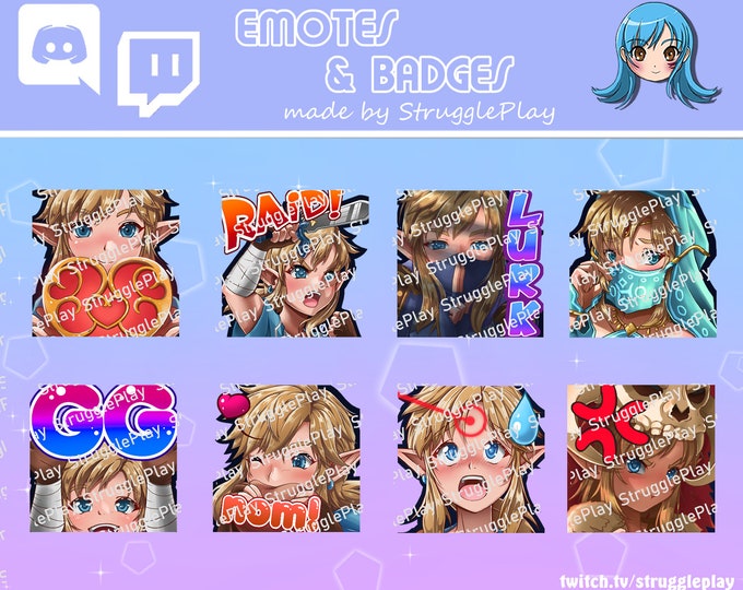 The Legend of Zelda - Breath of the Wild I Link Emote Set I Tloz Botw I ...