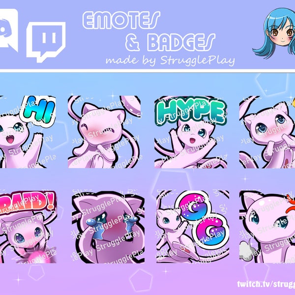 Mewtwo Twitch Emotes - Etsy Israel