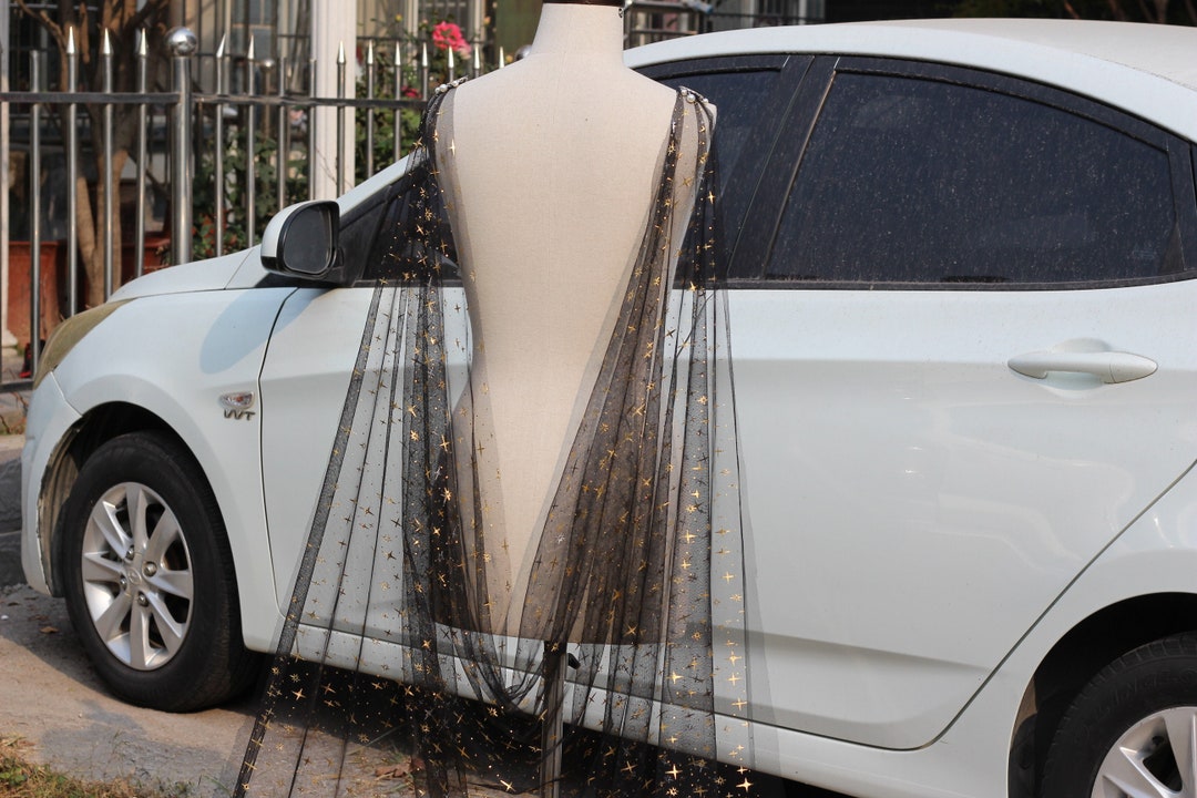 Black Sparkling Bridal Cape,glitter Bride Cape,black Wedding Cape ...