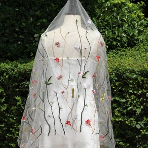 Floral Wedding Cape,bridal Cape Veil,flower Cape,embroidered Wedding ...