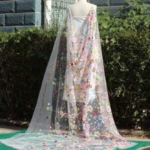 Colorful Floral Bridal Cape,3d Flower Wedding Cape,floral Embroidery ...