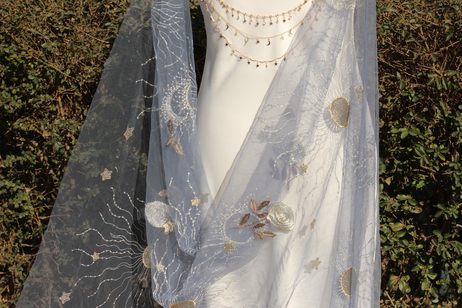 Blue Celestial Cape,celestial Bridal Cape,celestial Cloak,star Cape ...