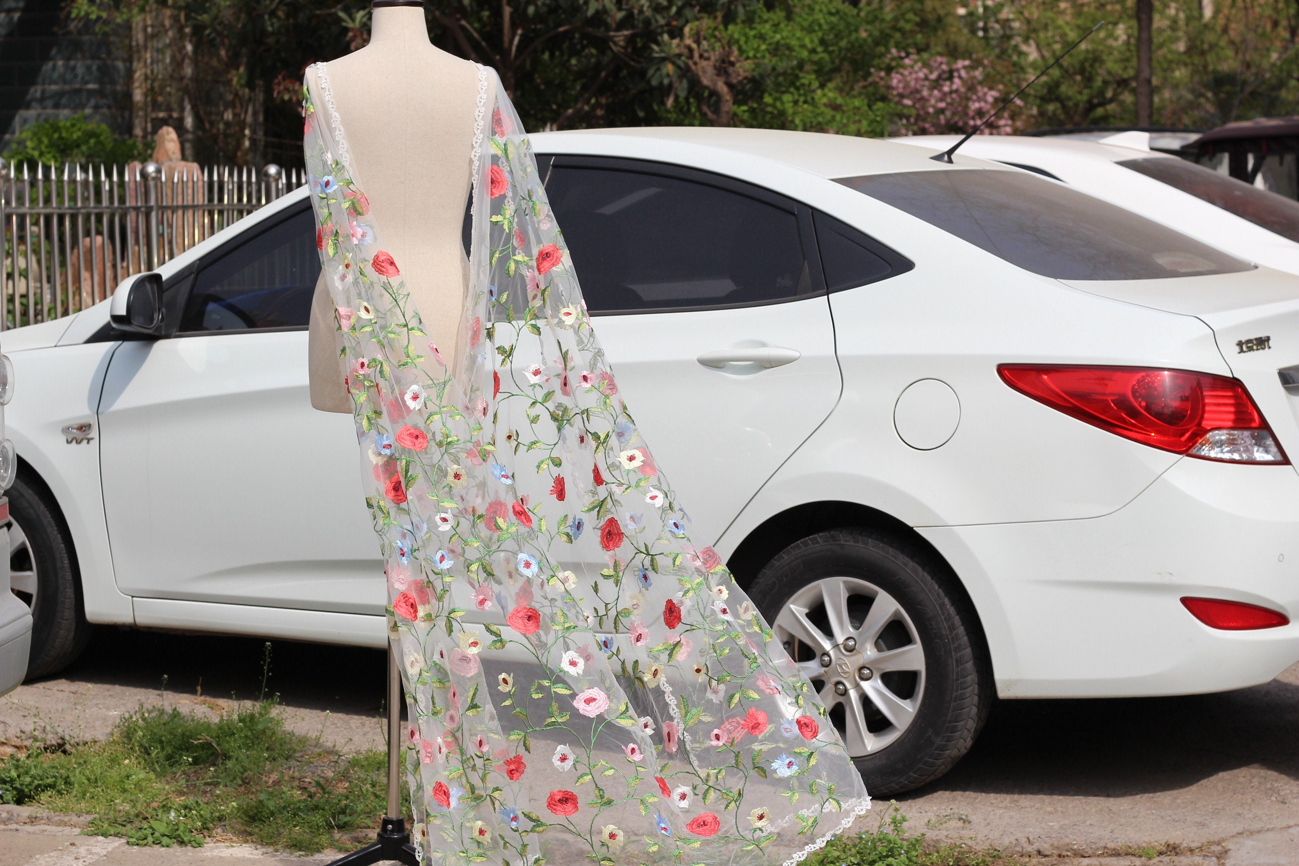 Colorful Rose Floral Embroidered Bridal Cape,colorful Flower Bridal ...