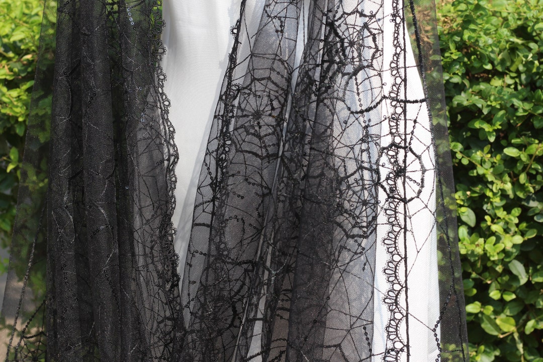 Sparkle Spiderweb Halloween Cape, Gothic Wedding Veil - Etsy