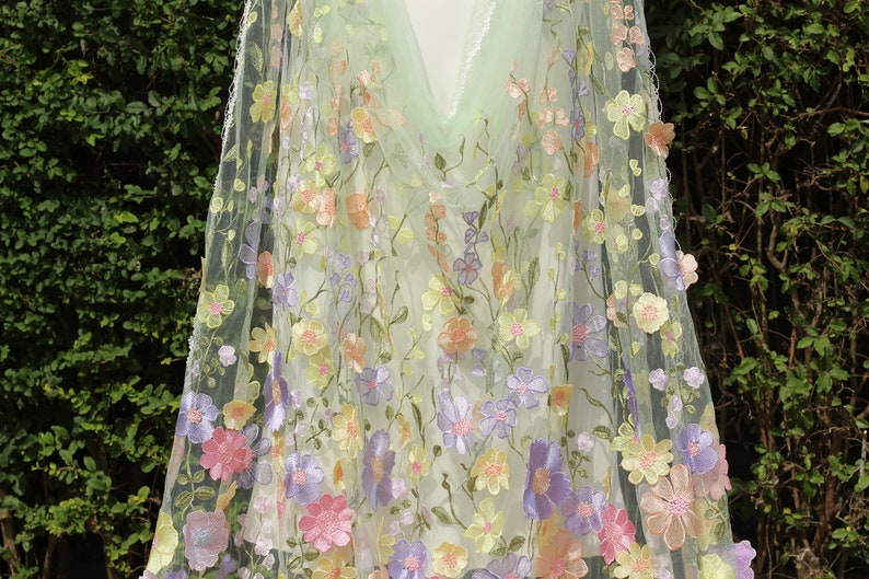 Embroidered Floral Wedding Cape, Bridal Flower Cape With Lace - Etsy