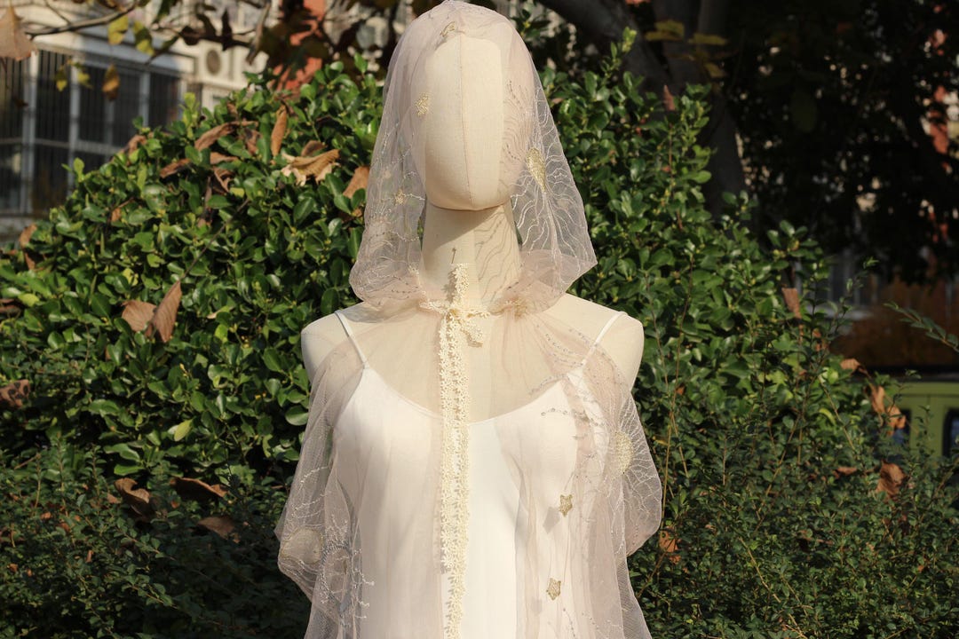 Elven Cape With Hood,star Moon Cape,celestial Cloak,fantasy Cape Hood ...