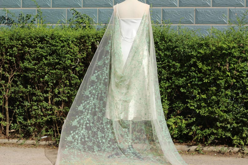 Wildflower Cape,embroidered Wedding Cape,floral Wedding Cape,floral ...