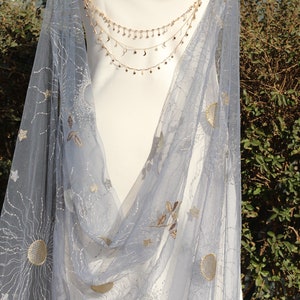 Blue Celestial Cape,celestial Bridal Cape,celestial Cloak,star Cape ...