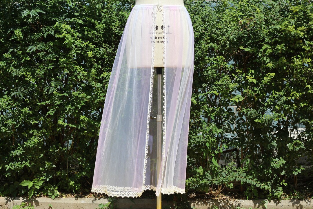 Rainbow Sheer Skirt,rock Transparent Mesh Skirt,sheer Beach Cover-up ...