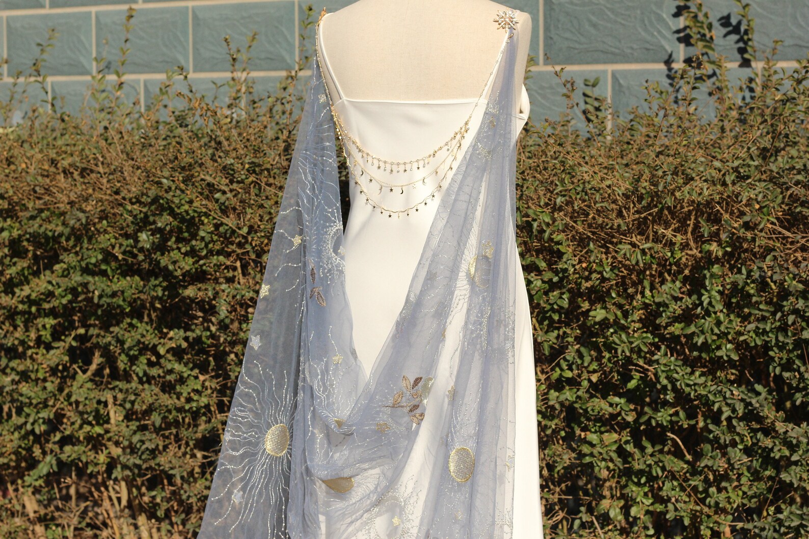 Blue Celestial Cape,celestial Bridal Cape,celestial Cloak,star Cape ...