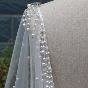 Pearl Cape,pearl Bridal Cape,pearl Cape Veil,pearl Wedding Cape ...