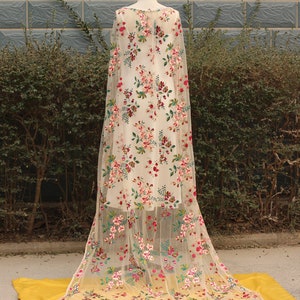 Flower Bridal Cape,floral Cape Veil,embroidered Cape,flower Wedding ...