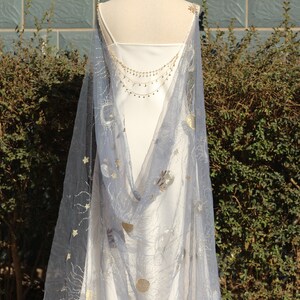 Blue Celestial Cape,celestial Bridal Cape,celestial Cloak,star Cape ...
